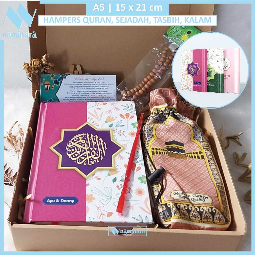 Jual Gift Quran set | Hampers islami isi alquran A5 sejadah tasbih ...