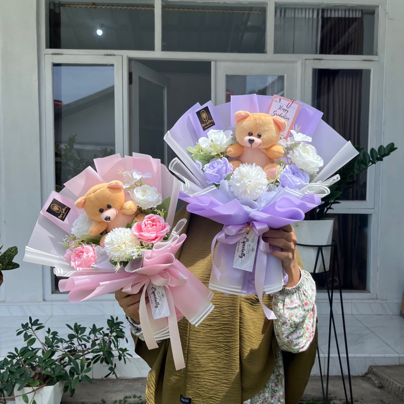 Jual Buket boneka murah / kado ulang tahun cewek / buket bunga / hadiah ...