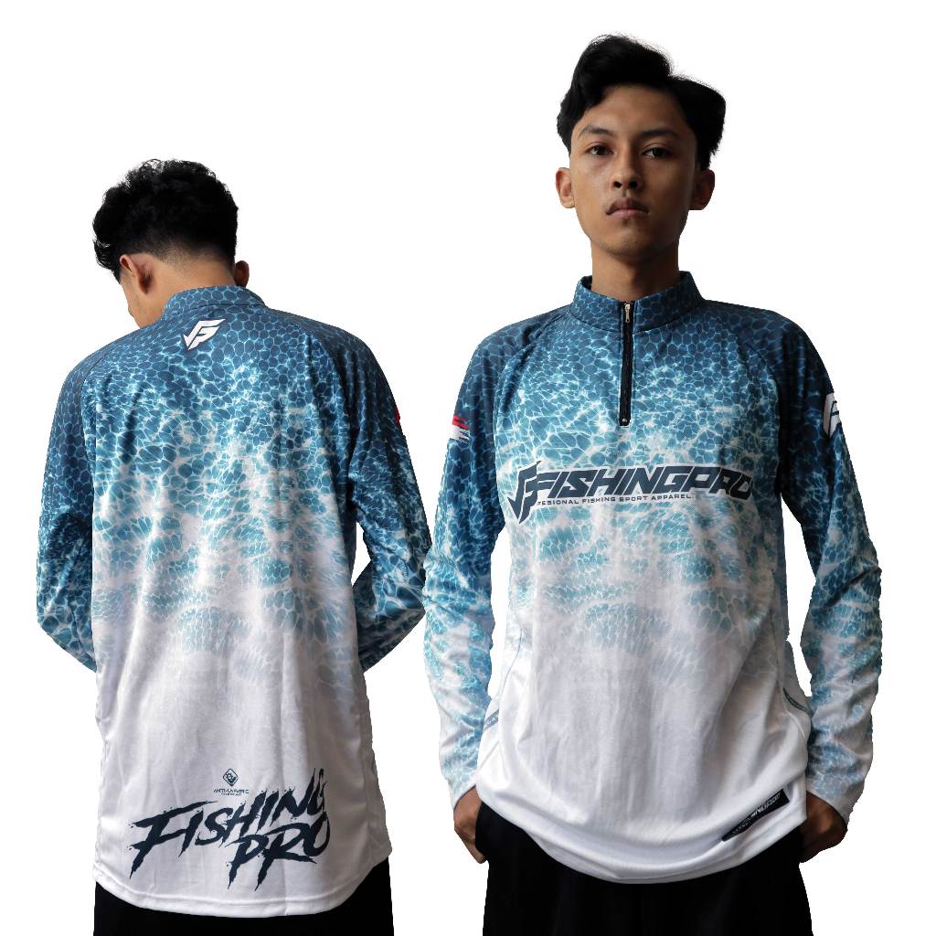 Jual Jersey Baju Mancing FishingPro BlueOcean Part 114 | DryFit Anti UV Printing | Shopee Indonesia