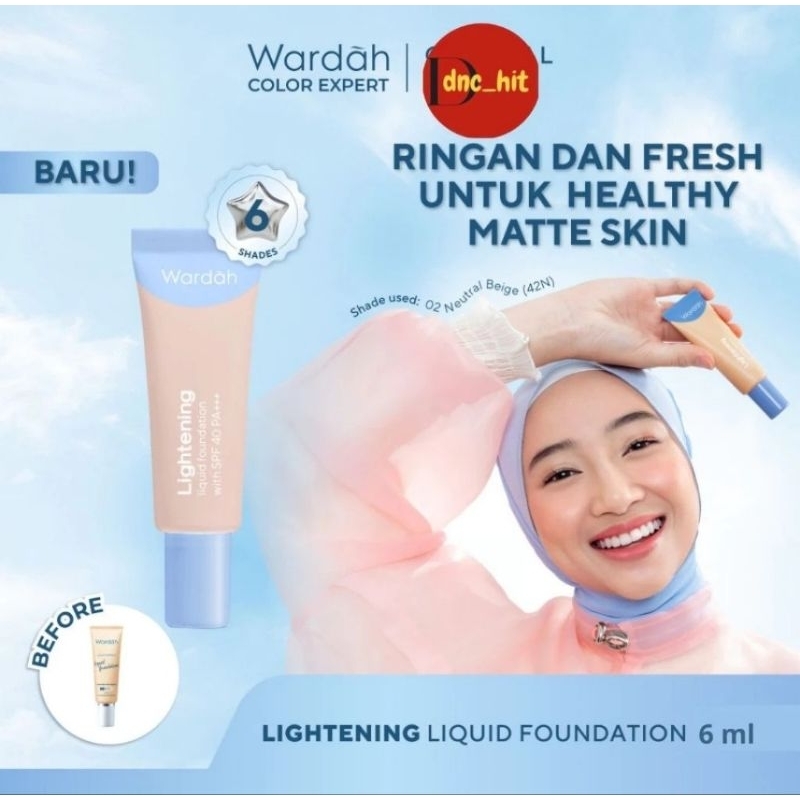 Jual WARDAH Lightening Liquid Foundation 6mlSachet Foundation Cair - 04 ...