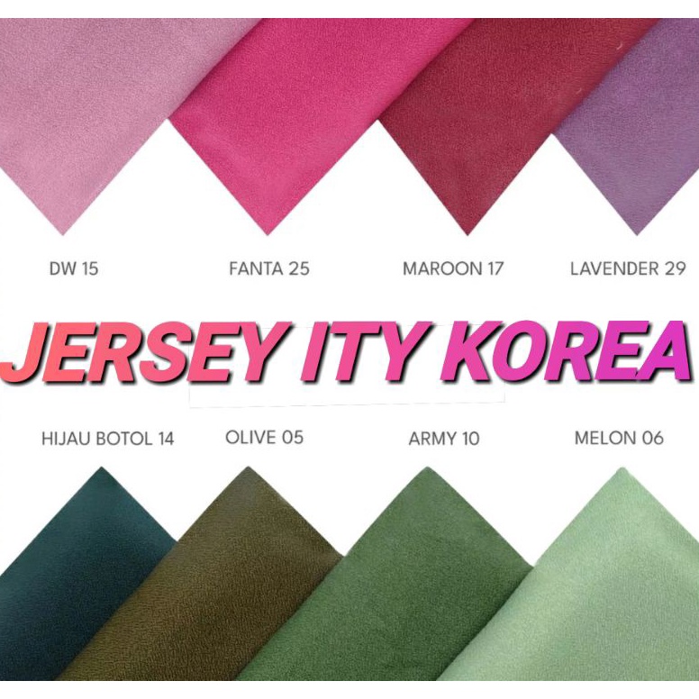 Jual Bagus Banget BAHAN KAIN JERSEY ITY KOREA Harga 1 Meter By anwar ...