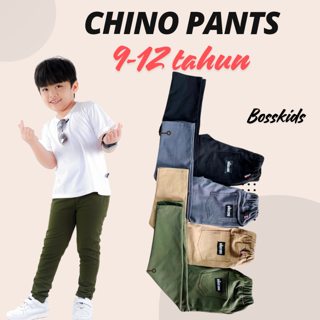 Jual Celana Anak Chino Panjang Laki-Laki dan Perempuan Premium 7 Warna 10-12 Tahun | Shopee ...