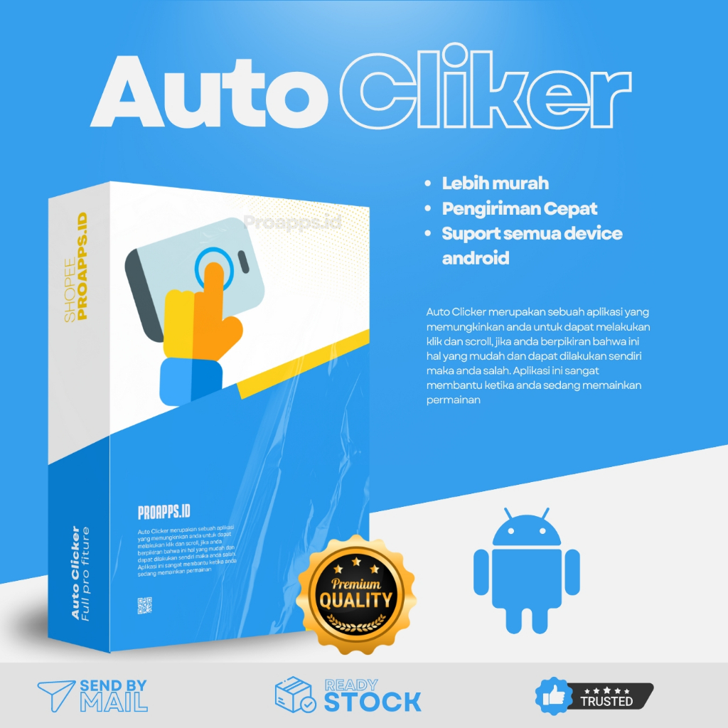 Jual #026 AutoClicker Pro Unlocker Android Apps Software Auto Clicker ...