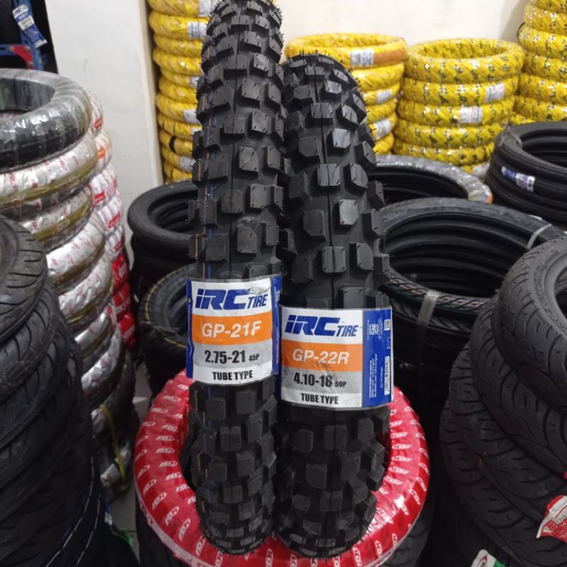 Jual BAN LUAR IRC 275-21 DAN 4.10-18 ORIGINAL CRF KLX 150 | Shopee ...