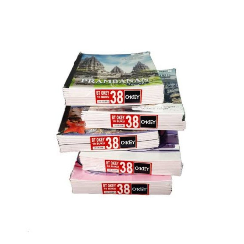 Jual Buku Tulis Garis Merek OKEY / Buku Tulis OKEY 38 Lembar (1 PACK ...