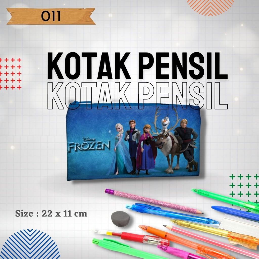 Jual Tempat Pensil 011 gambar kartun, Frozen, Tempat Pensil Karakter ...