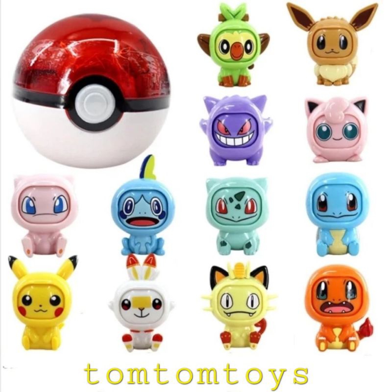 Jual POKEMON BALL Action Figure PokeBall Emco Pokemon Face Off Figures ...