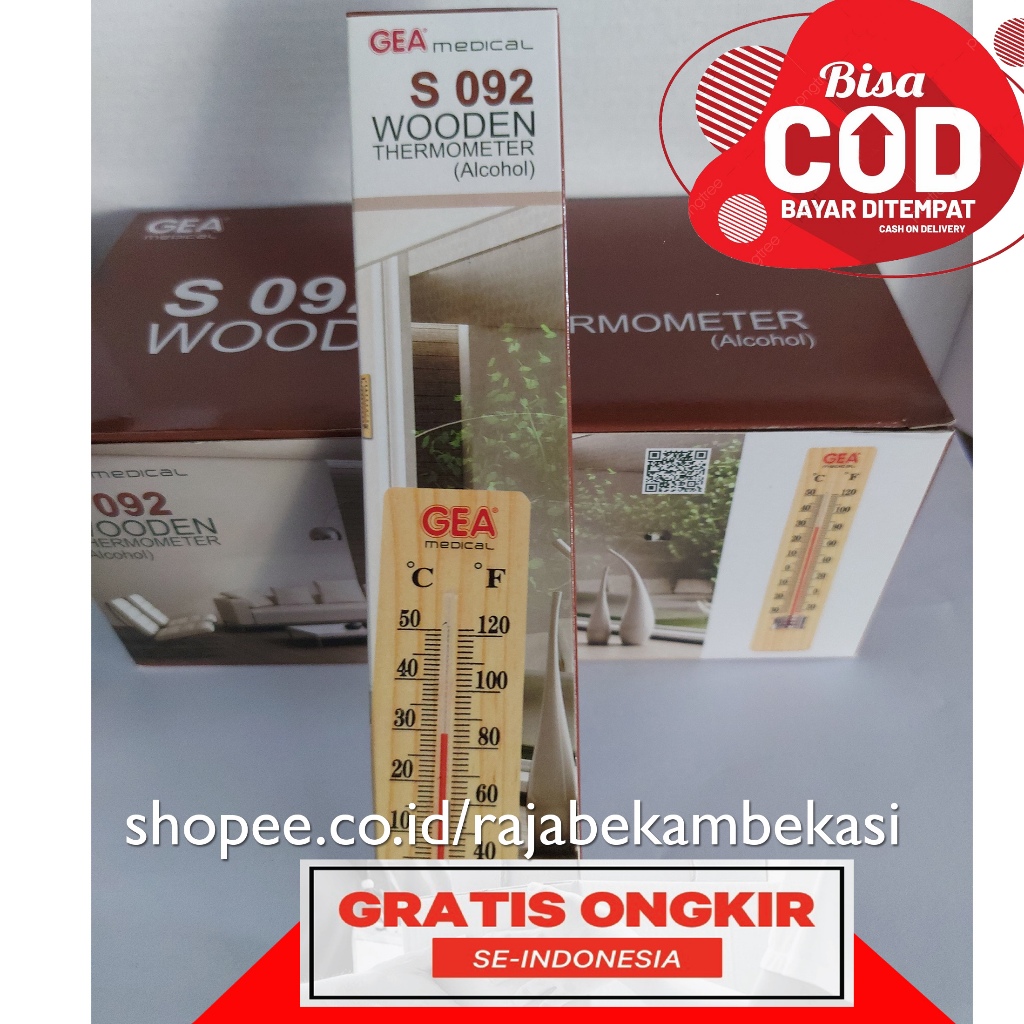Jual THERMOMETER TERMOMETER RUANGAN KAYU GEA MANUAL GEA S-092 | Shopee ...