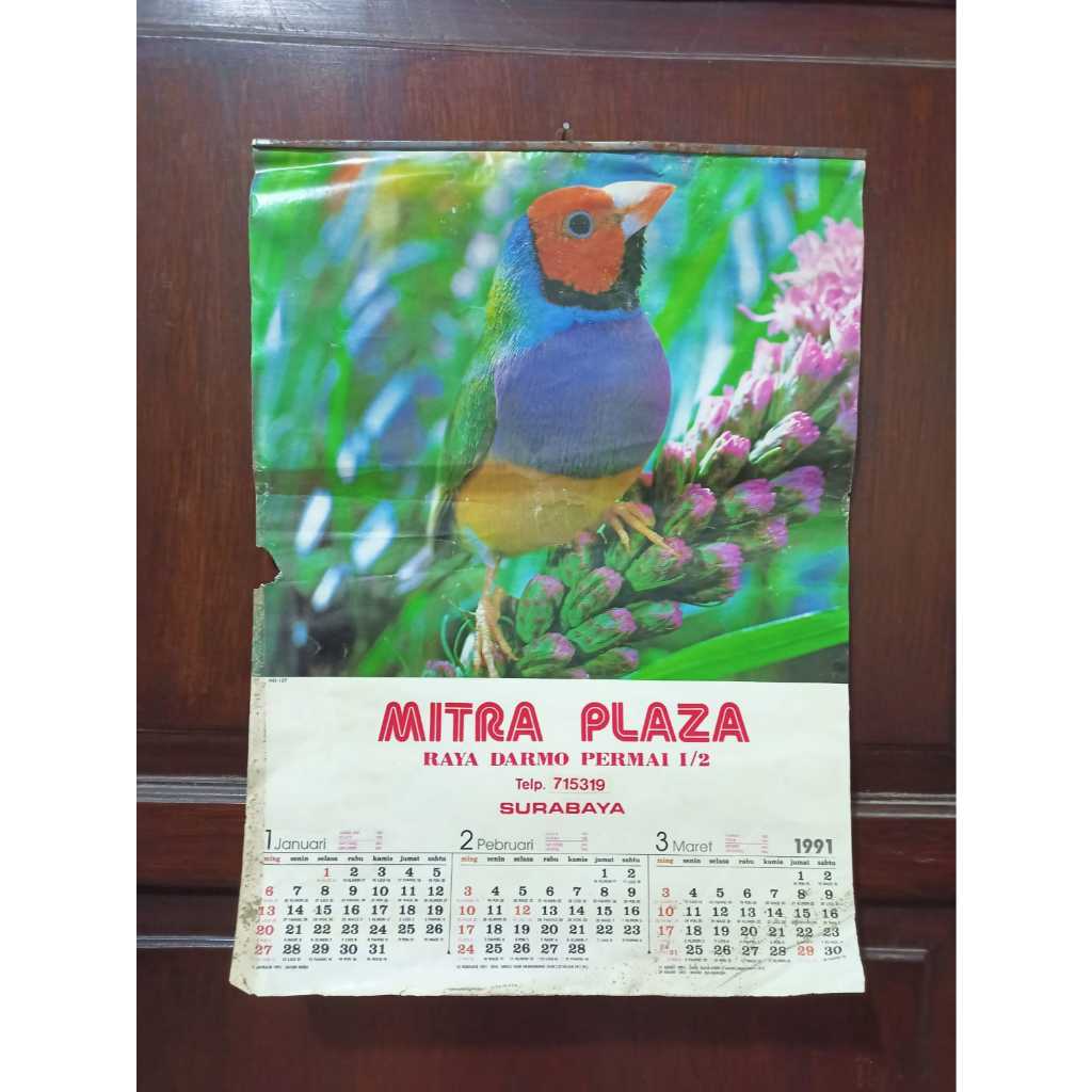 Jual Koleksi jadul Kalender tahun 1991 Mitra Plaza Surabaya | Shopee ...