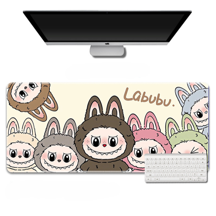 Jual PROMO !! Ready PREMIUM MOUSE PAD 800*300*3mm SUPER TEBAL LABUBU ...