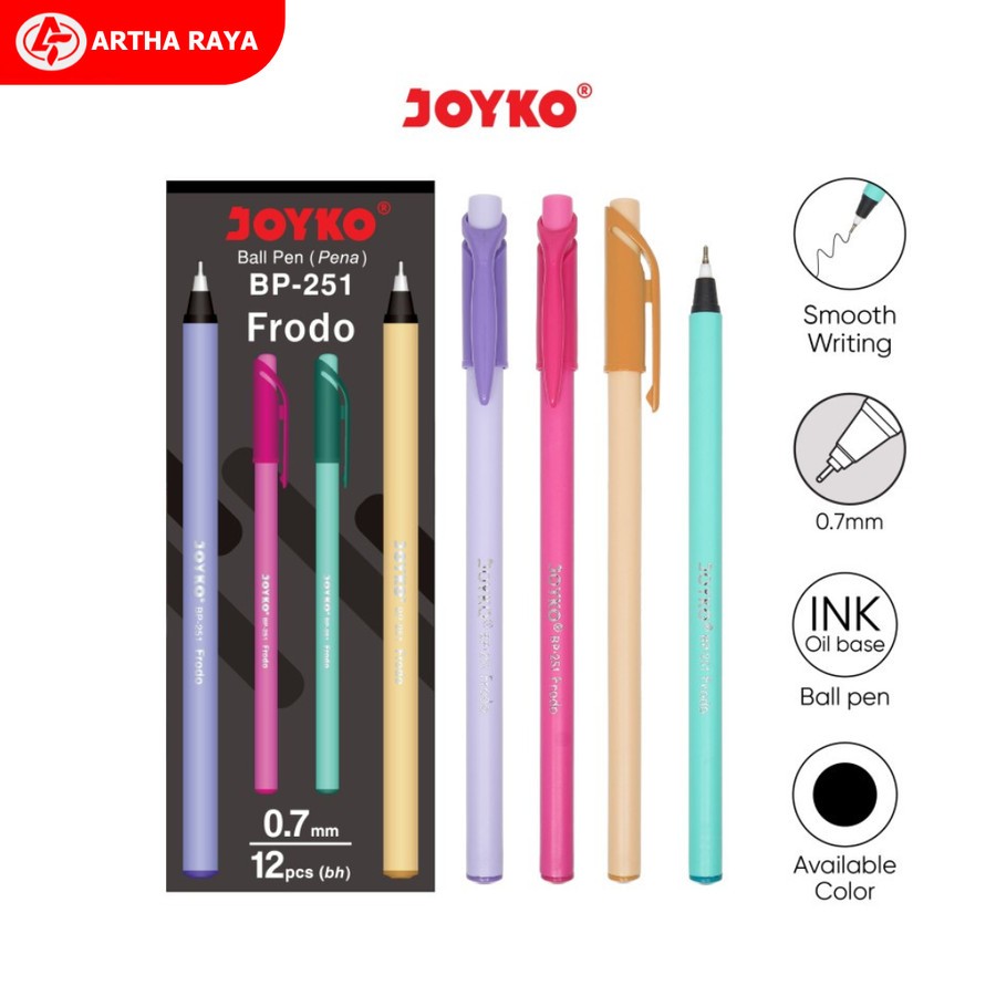 Jual Ball Pen Pulpen Pena Joyko BP-251 Frodo 0.7 mm 1 Box 12 Pcs | Shopee Indonesia