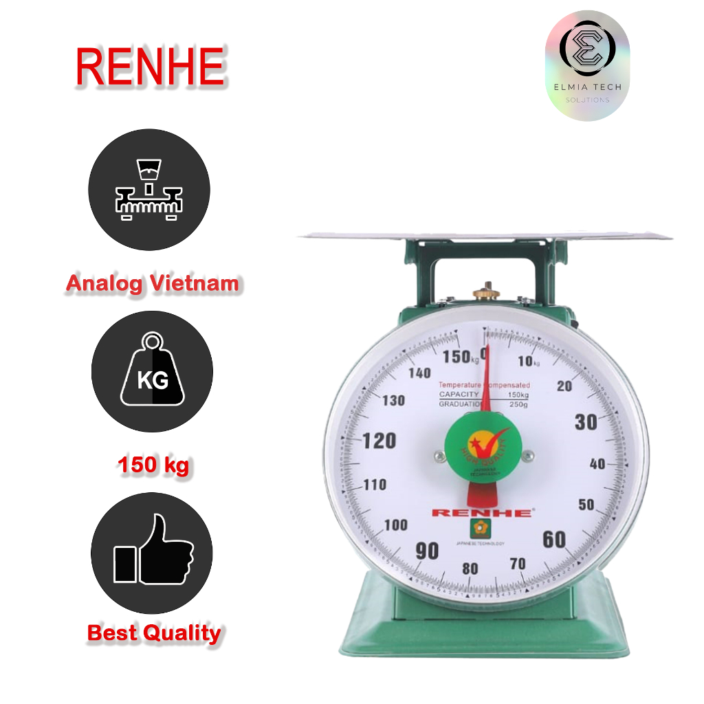 Jual Spring Scale / Timbangan Pegas RENHE Jarum Vietnam Japan Quality Kapasitas 150Kg ( Body ...