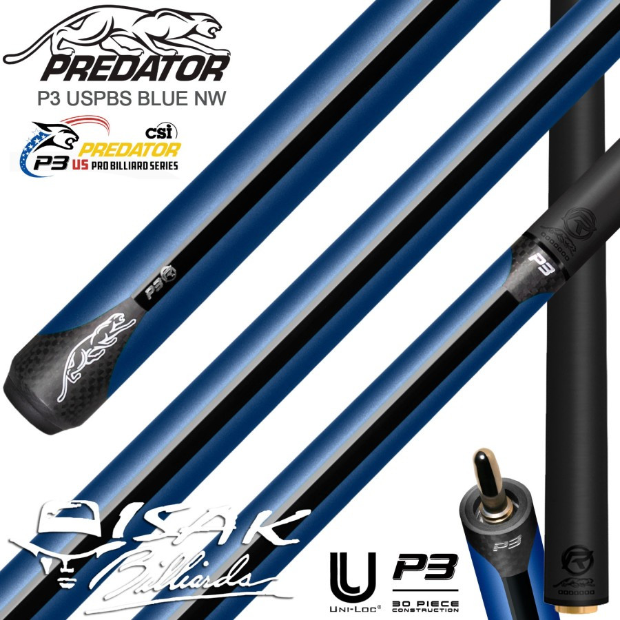 Jual Predator USPBS Revo Blue - NW Carbon Shaft Low Def Uniloc Billiard ...