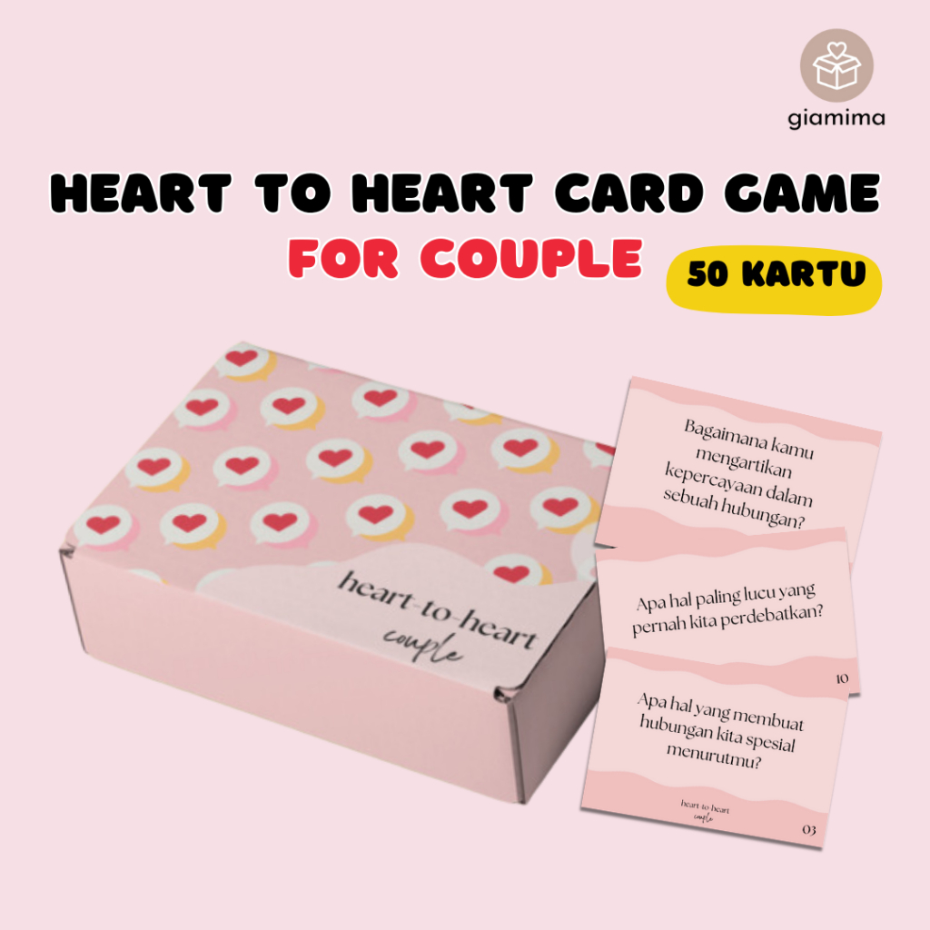 Jual KARTU PERMAINAN PASANGAN HEART TO HEART / KARTU DEEP TALK PASANGAN / KARTU OBROLAN PACAR ...