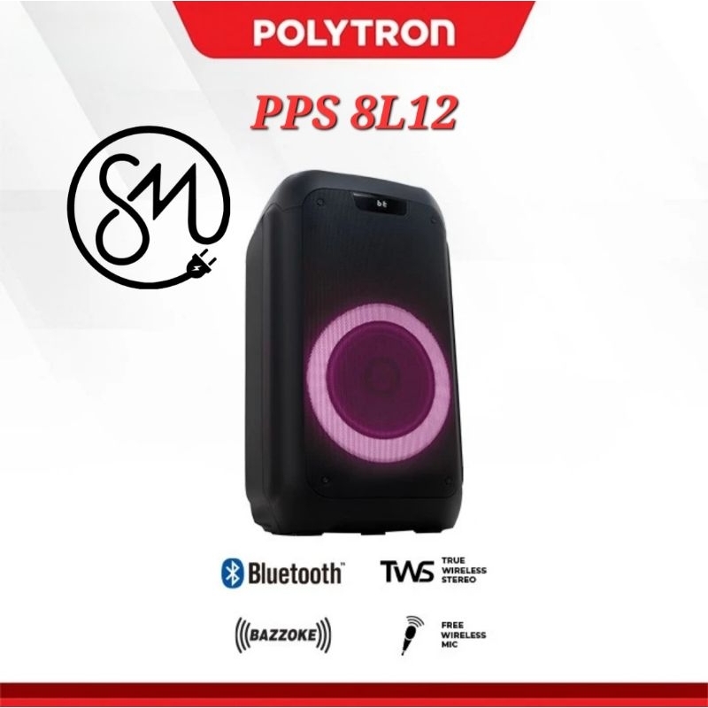 Jual Speaker Polytron Party box PPS 8L12 Portable Bluetooth PPS8L12 ...