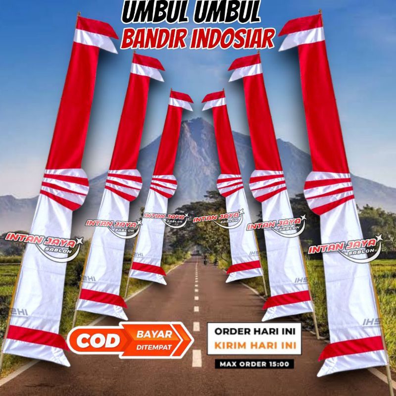 Jual Bendera Umbul Bandir Indosiar Merah Putih/Umbul Umbul Terbaru | Shopee Indonesia
