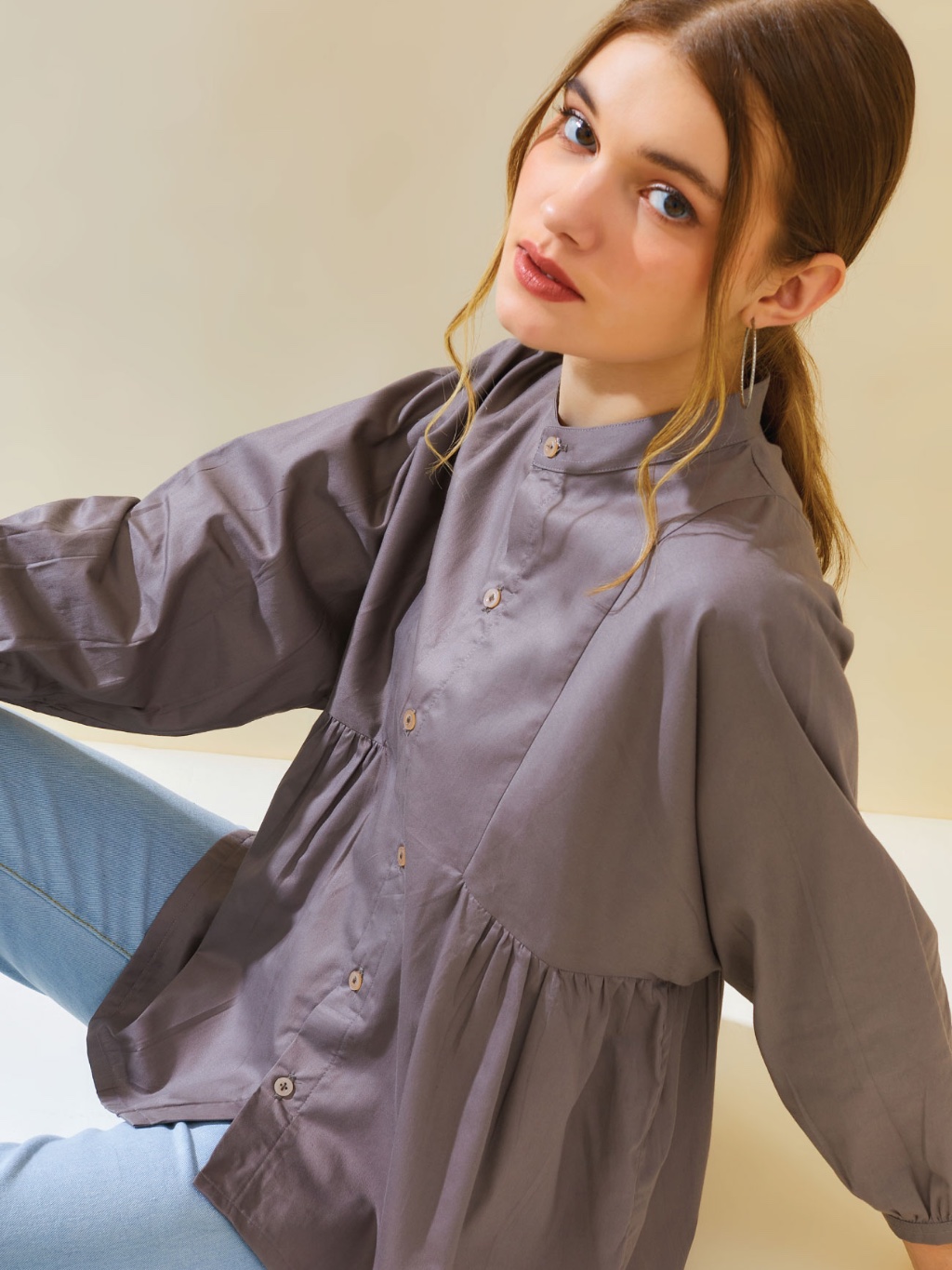 Jual NORA - Blouse by SVEA CLO - Atasan Wanita Casual - Kemeja Kerja ...