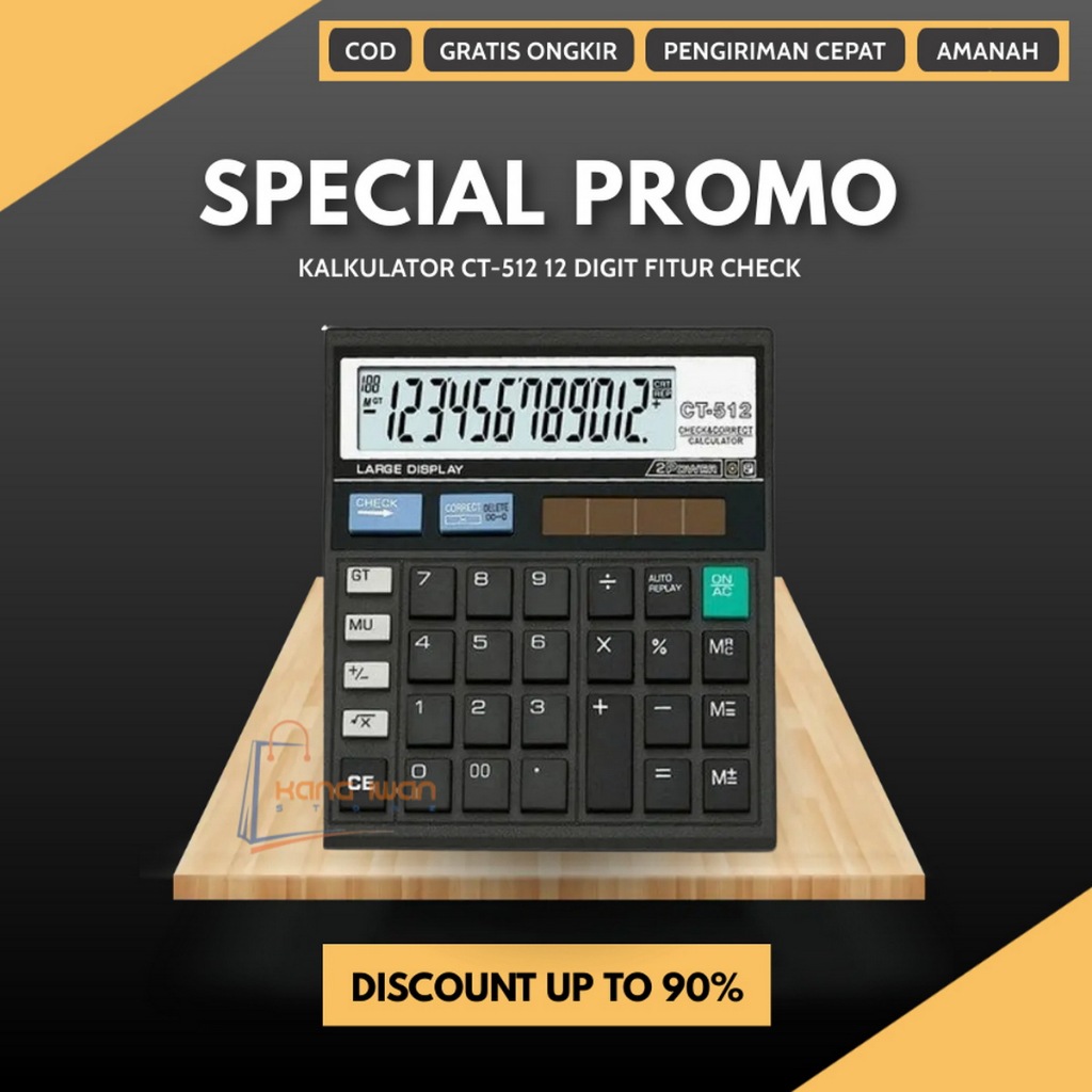 Jual Kalkulator 12 Digit CT-512 New Model Good Quality | Shopee Indonesia