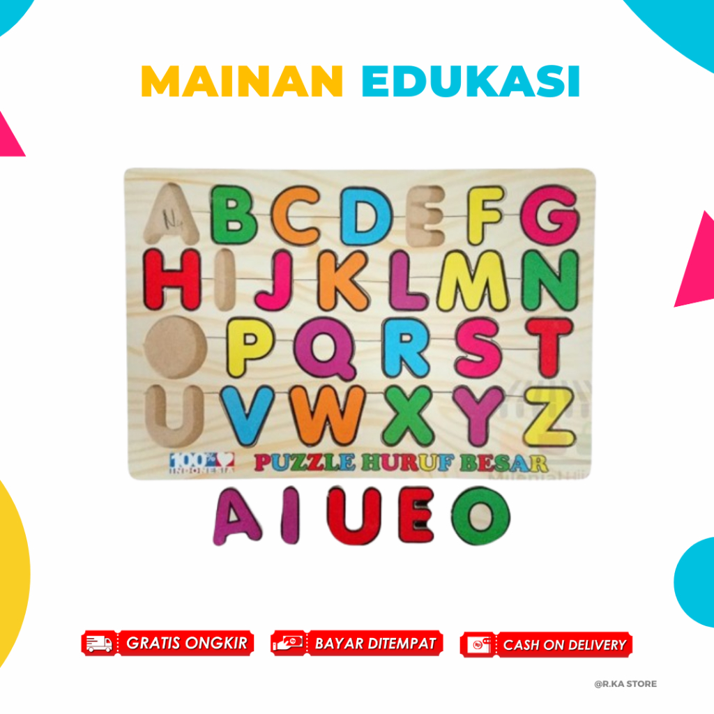 Jual Puzzle huruf besar abc kapital abjad mainan edukasi edukatif ...