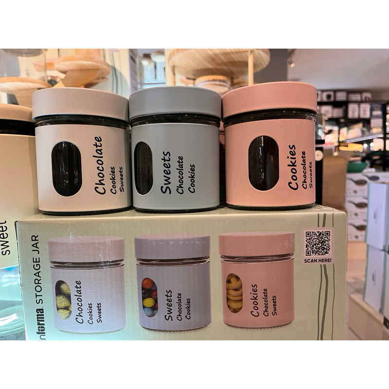 Jual INFORMA GLASS JAR MILANO CANISTER (TEMPAT GULA TEH KOPI TOPLES ...