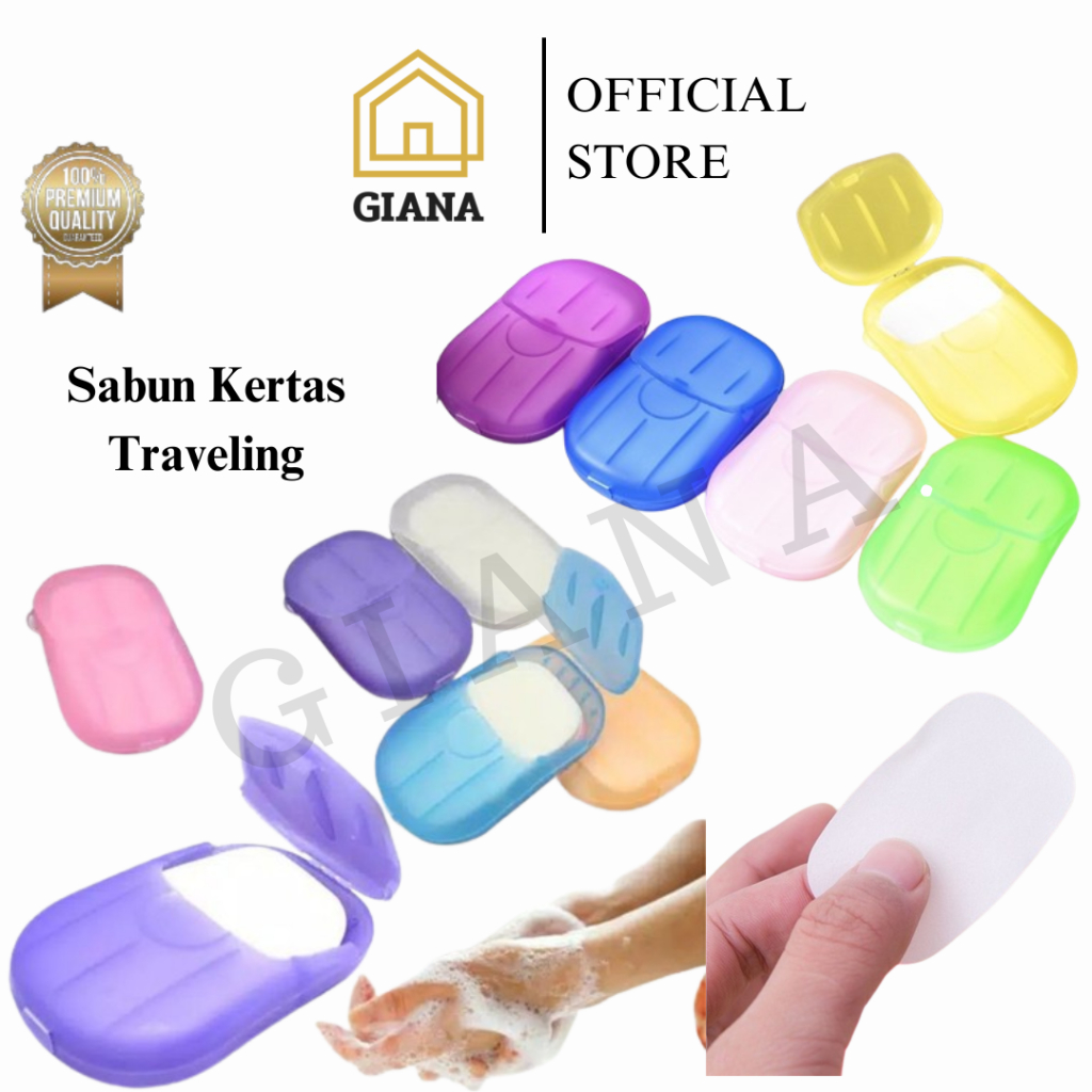Jual GIA Sabun Kertas Warna Warni Dissolvable Paper Soap Sabun Kertas ...