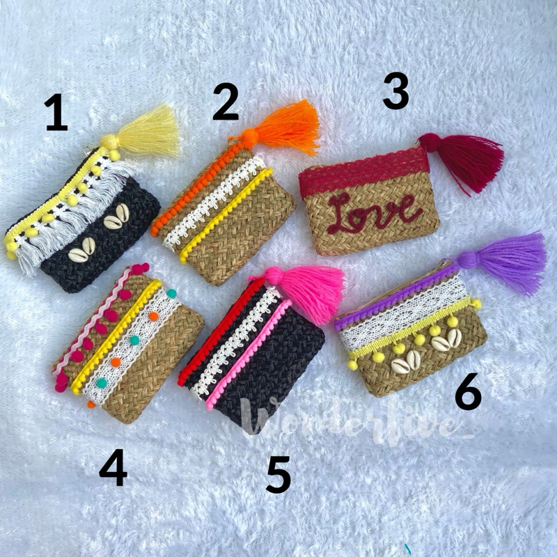 Jual Dompet Koin Mini Souvenir Anyaman Mendong Pandan Lucu Etnik Bali | Shopee Indonesia