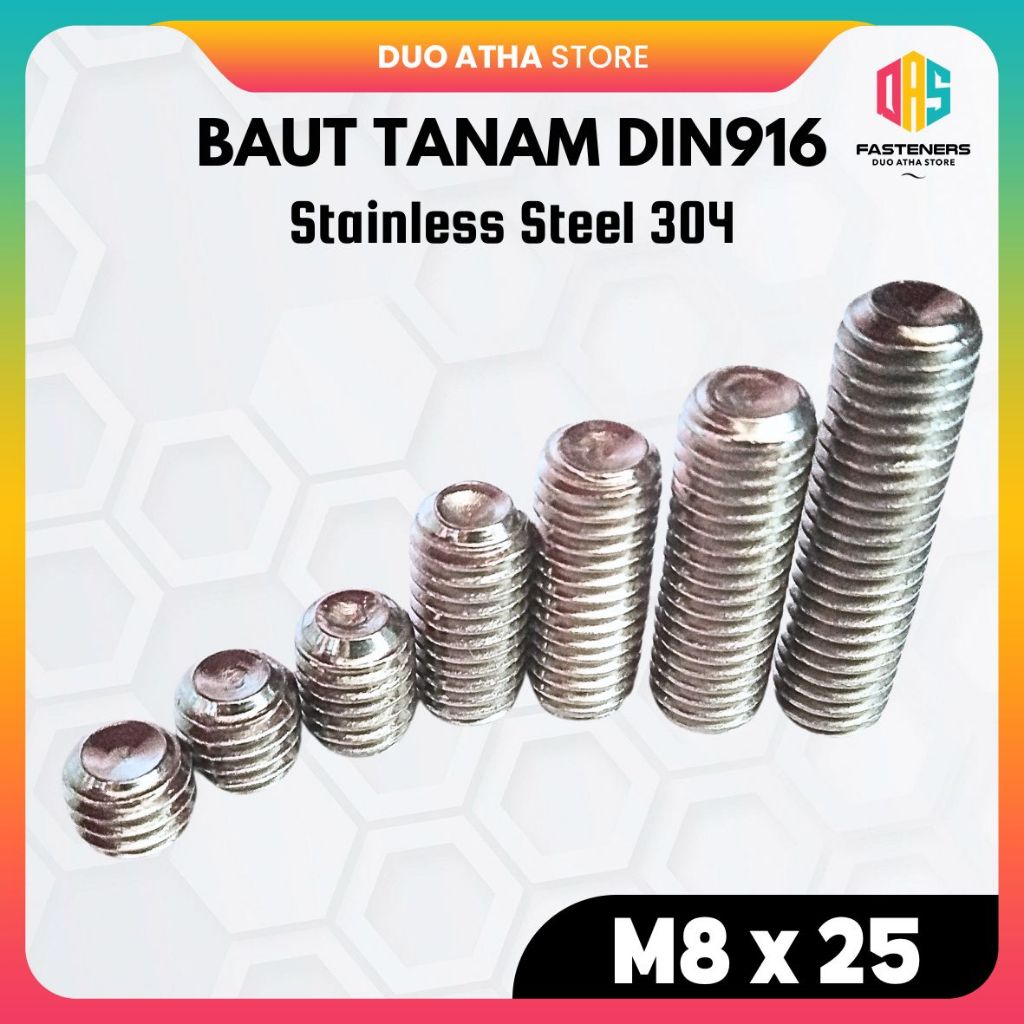 Jual Baut Tanam L M8 x 25 / L-Set Socket M8x25 Stainless SS304 | Shopee Indonesia