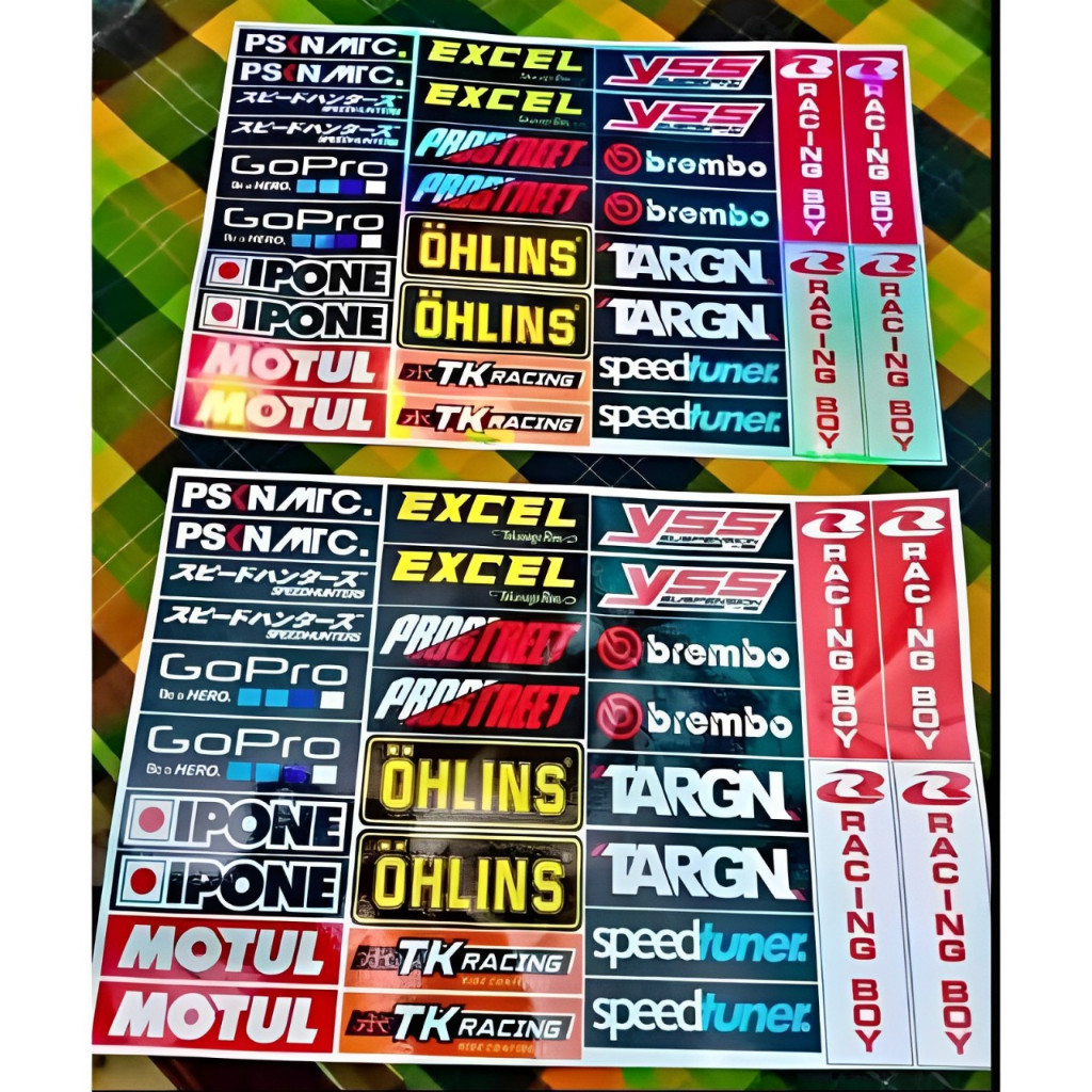 Jual STICKER PACK RACING / STICKER MOTOR KUAT & TAHAN AIR (ISI 30pcs ...