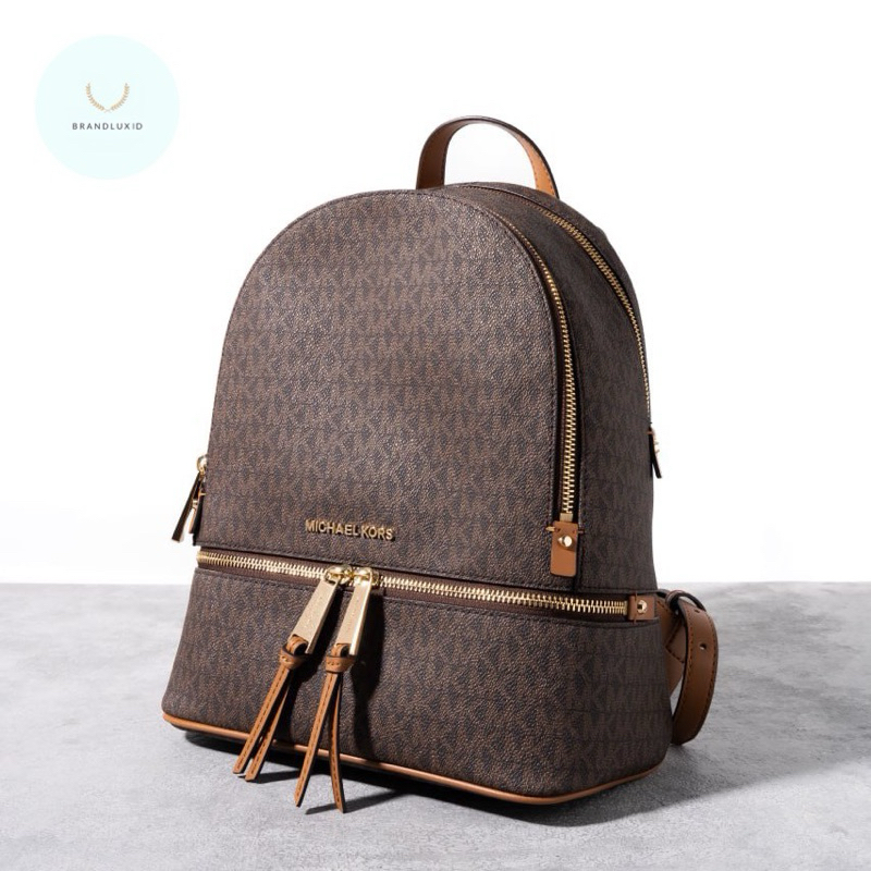 Jual Michael Kors Rhea medium backpack monogram | Shopee Indonesia