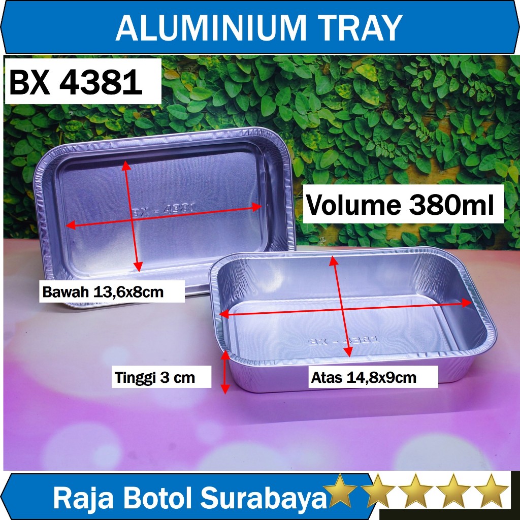 Jual Aluminium Foil Kotak BX 4381 dengan Tutup BestFresh / Alutray ...