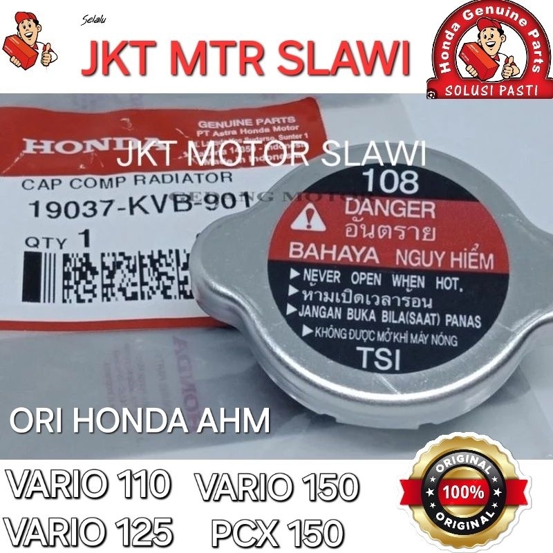 Jual 19037-KVB-901 tutup radiator KVB cap comp radiator vario 110 carbu ...