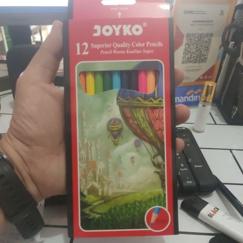 Jual pensil warna joyko,,kelir joyko panjang CP 100 12 warna | Shopee ...