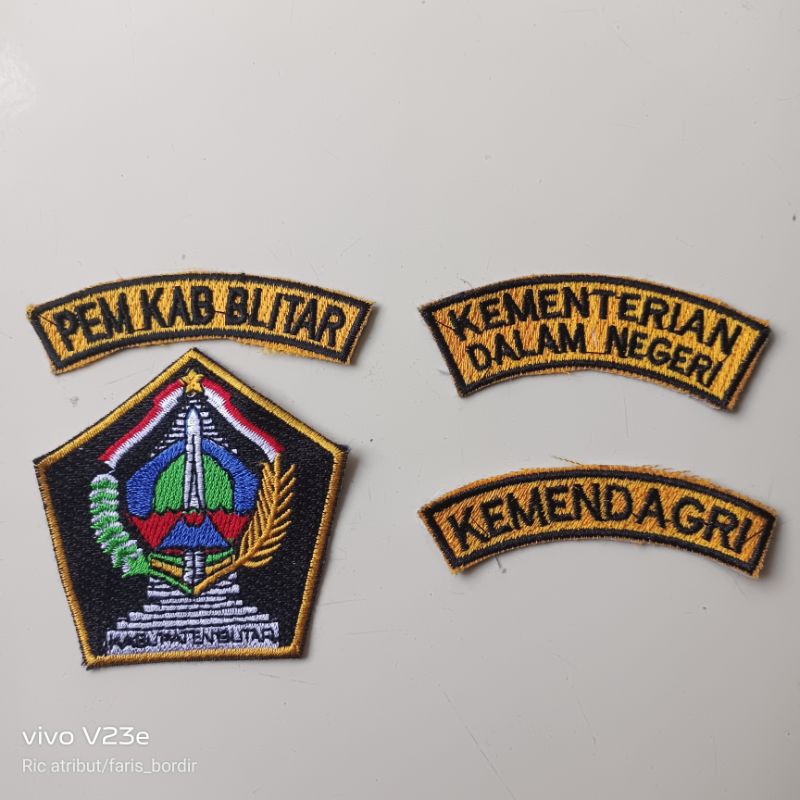 Jual BET LOGO BORDIR LAMBANG PEM KAB BLITAR LOGO blitar logo kabupaten ...