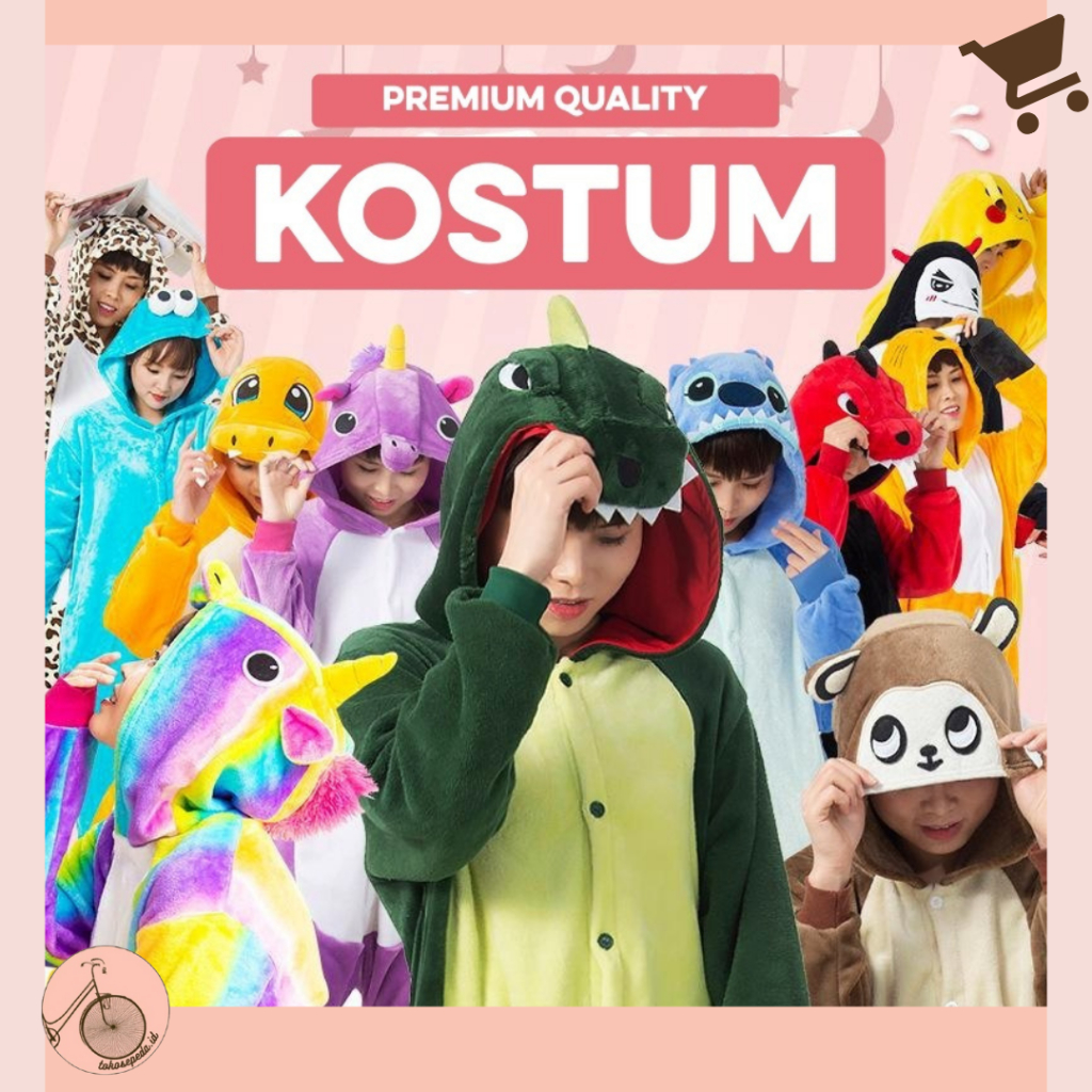 Jual Kostum Karakter Pink Panther Elmo Sanrio Hewan Hiu Singa Piyama ...