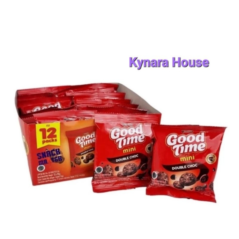 Jual Good Time Cookies Chocochips Mini Double Choc 18gr (isi 12 pcs ...