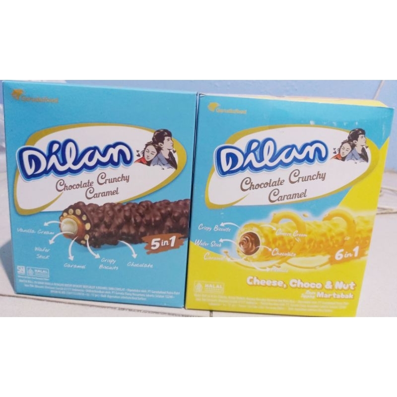 Jual [1 PACK] Dilan Chocolate Crunchy Caramel 23 g x 12 Pcs | Shopee ...