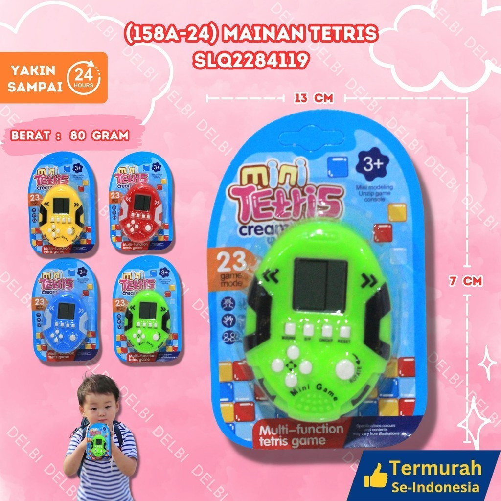 Jual Mainan Anak Mini Tetris Brick Game No.158A-7/22/24 (158A-24 ...