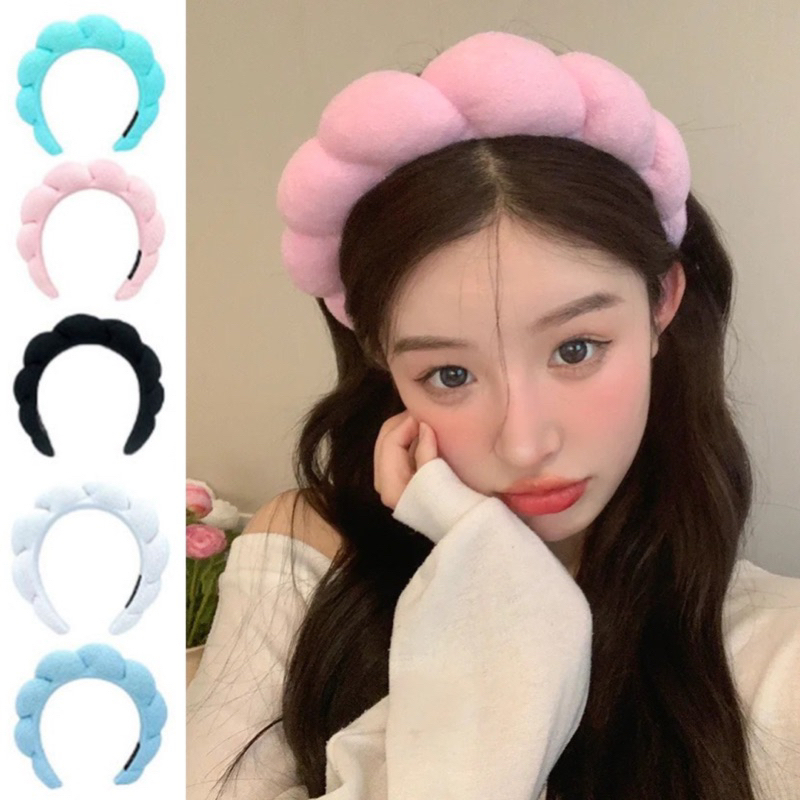 Jual Shellie Korean Fluffy Head Band / Bando Korea Bulat / Bandana ...
