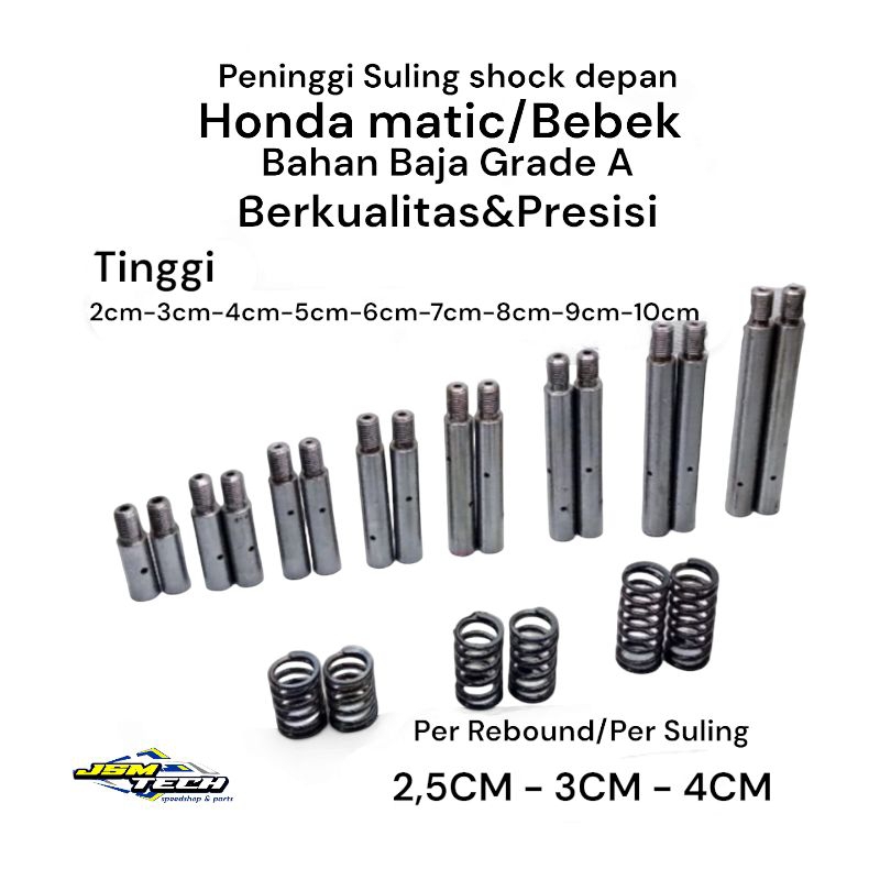 Jual Peninggi suling Shock Depan Bahan Baja Grade A Honda Matic Beat ...