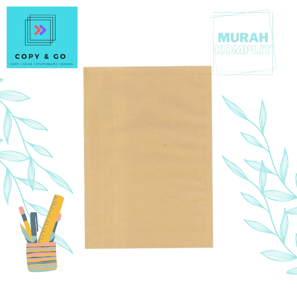 Jual (10 pcs) Amplop Coklat Polos Folio / Map Coklat Polos Ukuran Folio ...