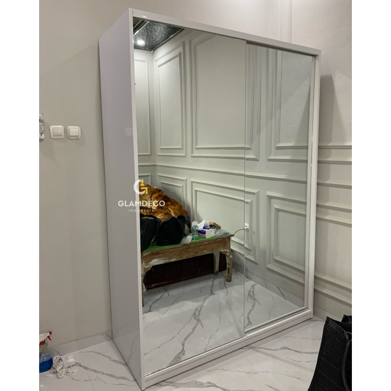 Jual Lemari Sliding Full Pintu Cermin Minimalis | Shopee Indonesia
