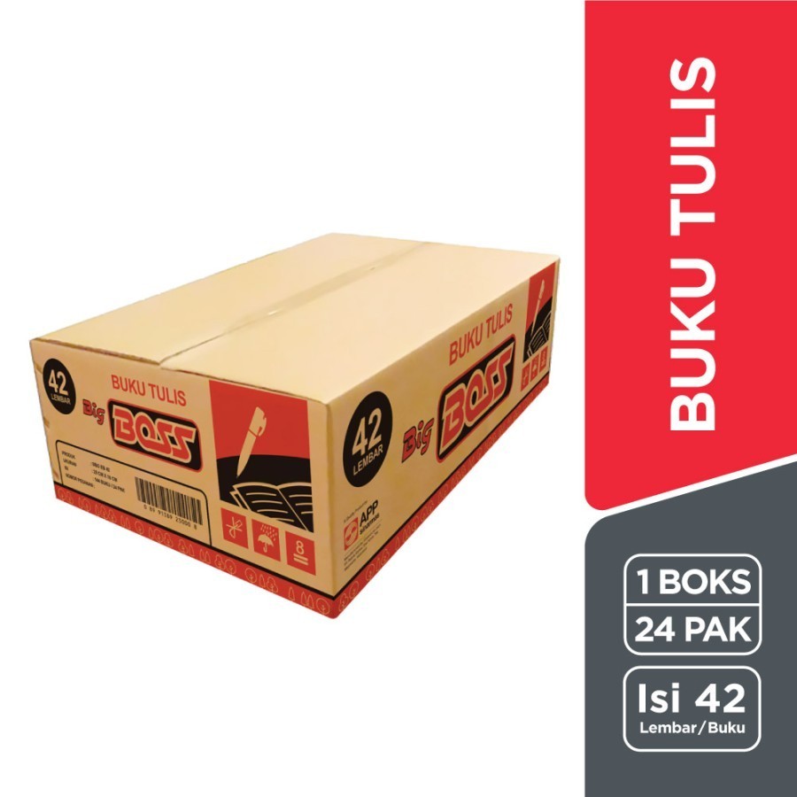 Jual 1 dus 24pack Buku Tulis Big Boss boxy 42 lembar harga per pack isi ...