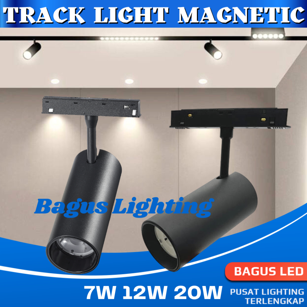 Jual Lampu Sorot Track Light Magnetic LED Rel Track Universal Magnetic ...