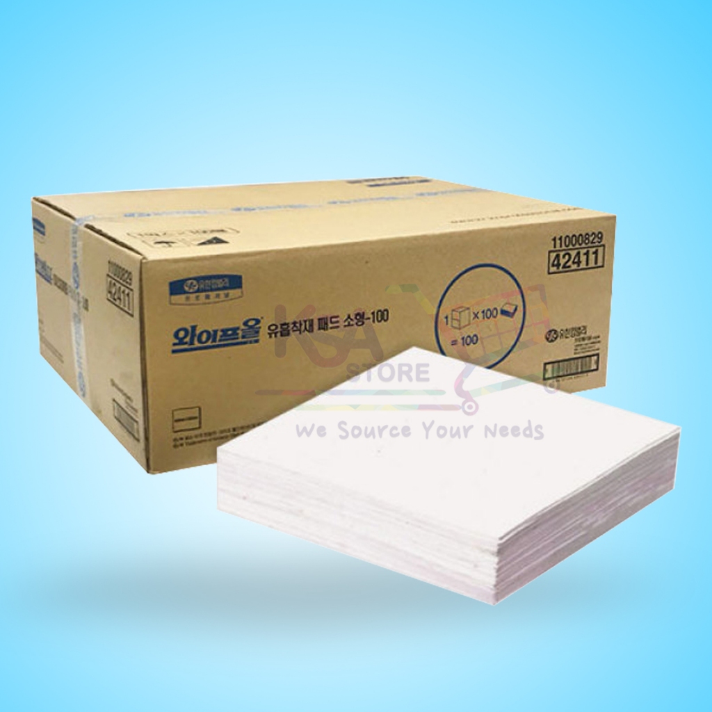 Jual Kimberly Clark Oil Sorbent Pad S, 40 gram 1 case 100 pads (42411 ...