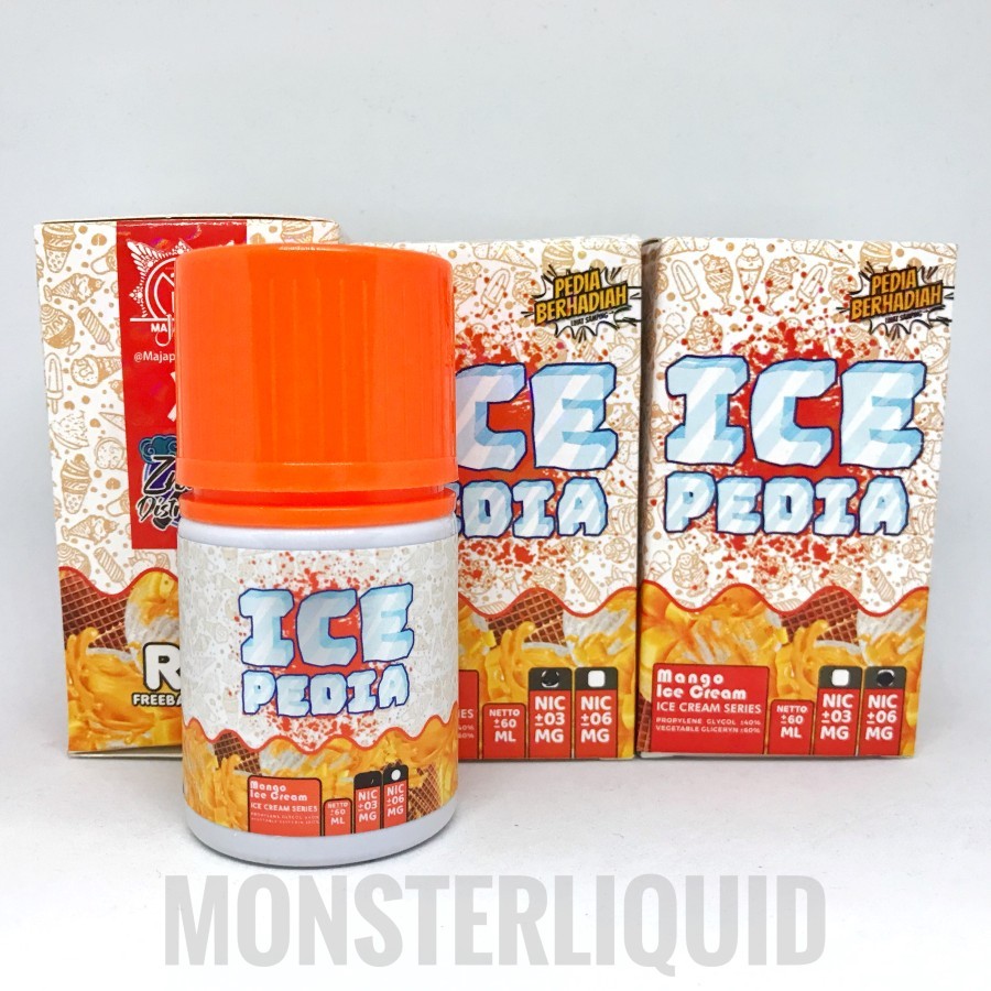 Jual ICE PEDIA MANGO ICE CREAM BY MAJAPAHIT BREWERY 3MG 6MG 60ML ...