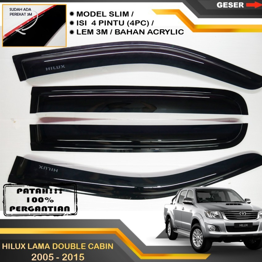 Jual TALANG AIR PINTU MOBIL HILUX LAMA DOUBLE CABIN TAHUN 2005-2015 MODEL SLIM CEMBUNG | Shopee ...