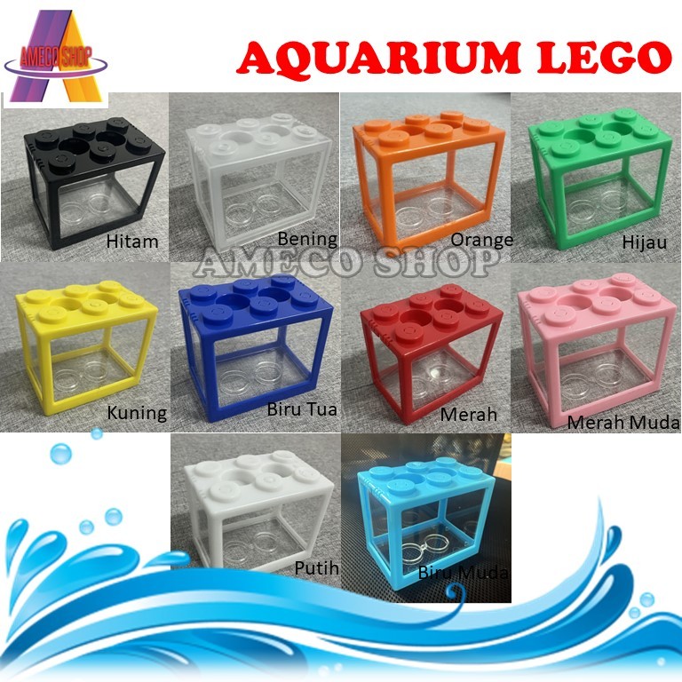 Jual AQUARIUM LEGO Ikan Cupang Guppy Akuarium Mini Acrilic Akrilik ...