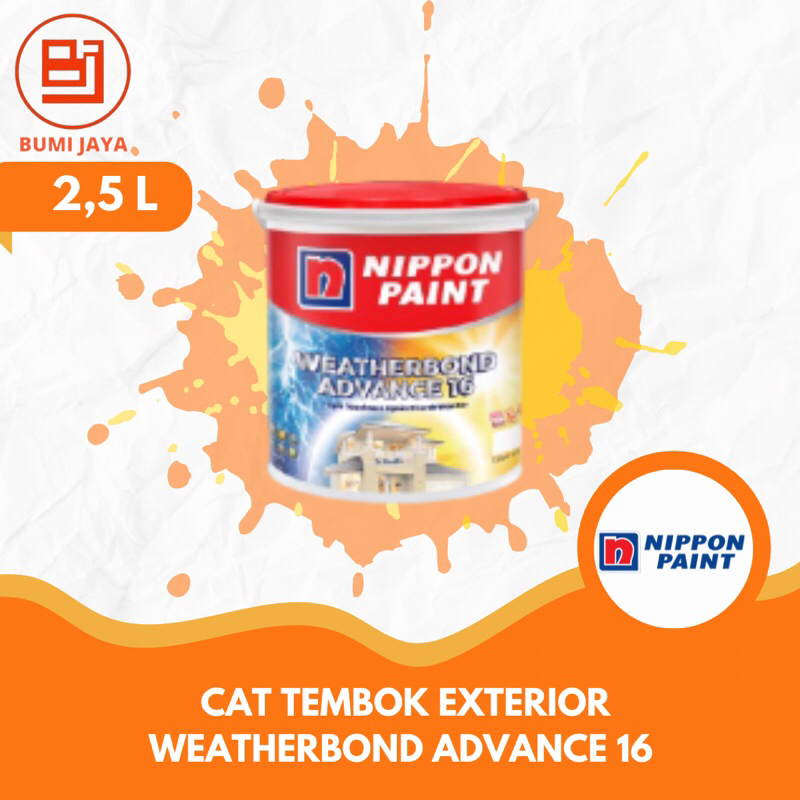 Jual Cat Tembok Exterior Nippon Paint Weatherbond Advance 16 2,5L ...
