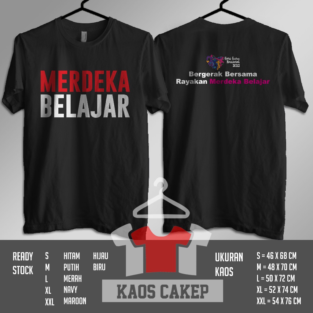 Jual Kaos Merdeka Belajar HGN Hari Guru Nasional 2023 Bergerak Bersama ...