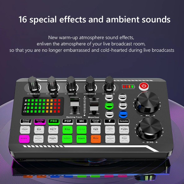 Jual Trend - Soundcard Sound Card F998 Live Audio Mixer Broadcast Recording Karaoke | Shopee ...